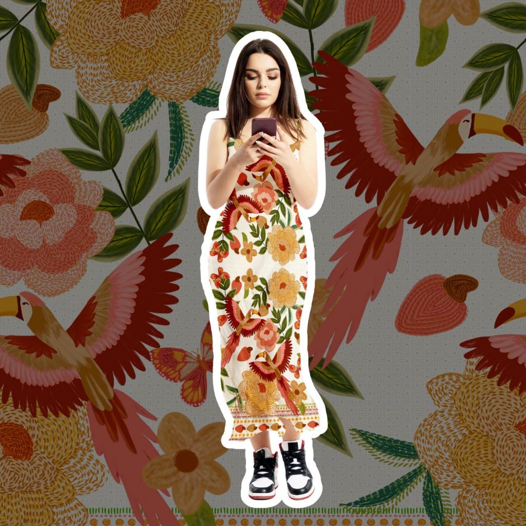 CREPE SEDA - ESTAMPA TROPICAL INSPIRAÇÃO MODA FARM - TECIDO FARM ...