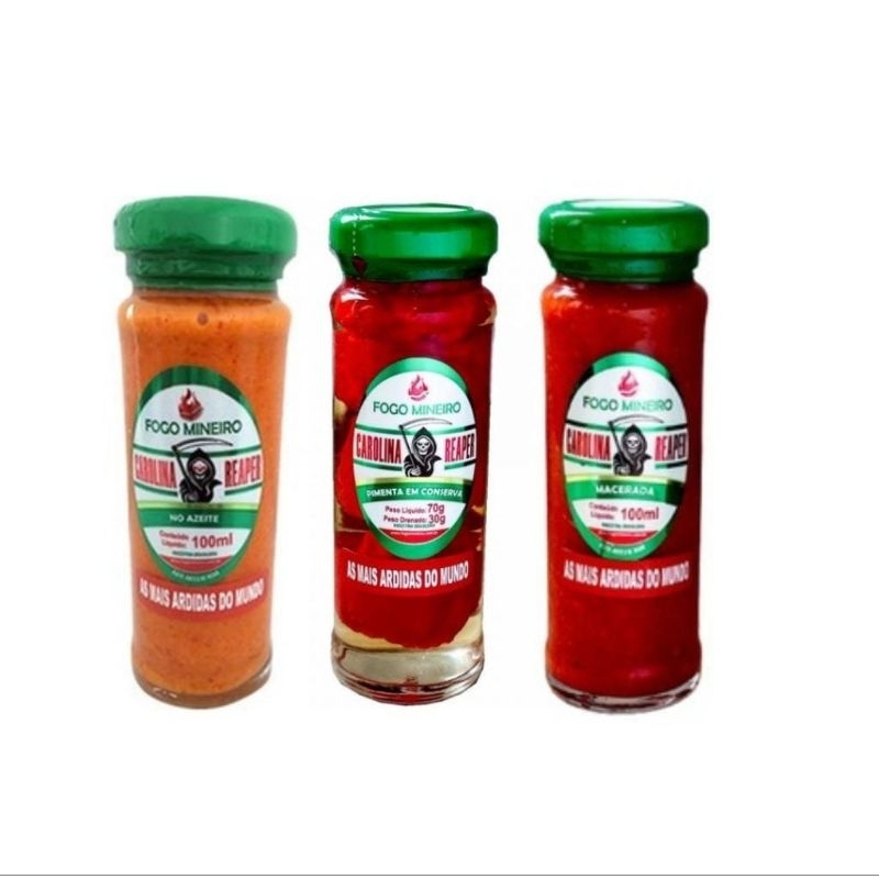 Kit com 3 Pimentas Carolina Reaper - As mais Ardidas do Mundo - Fogo ...