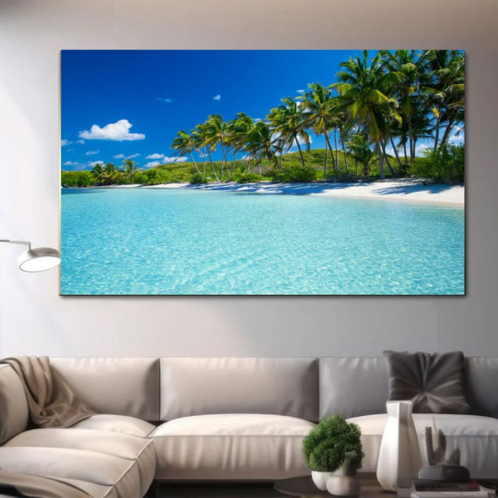 Quadro decorativo GRANDE praias ilha tropical de água cristalina ...