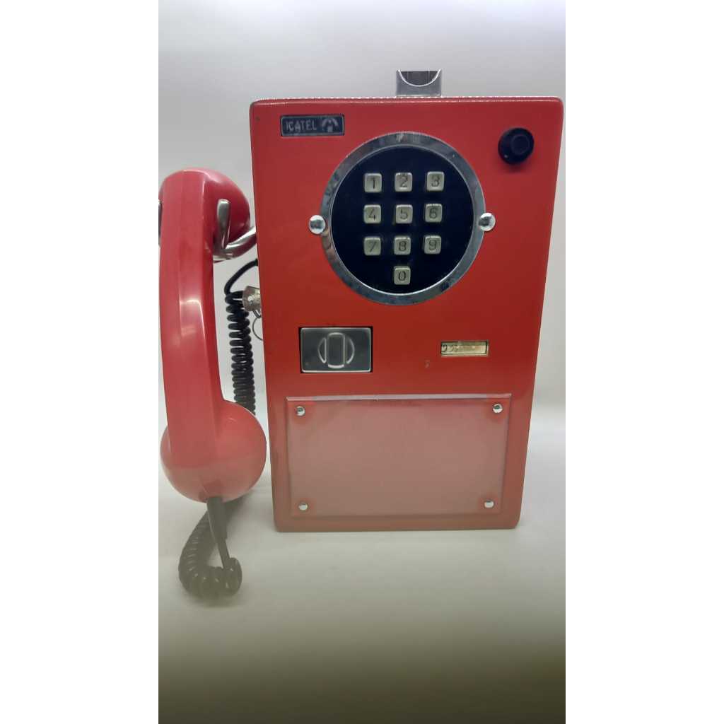 Telefone Publico Icatel TSP 2000 VINTAGE na cor vermelho | Shopee Brasil