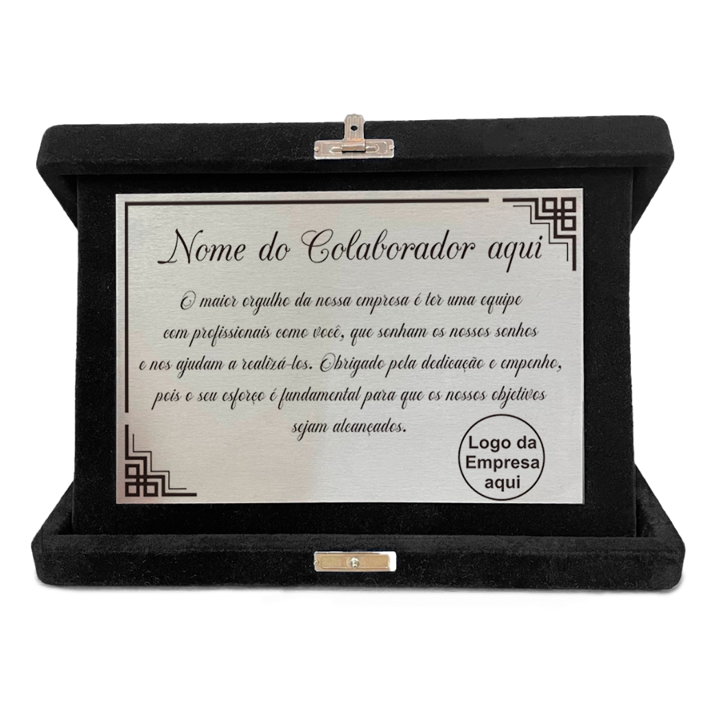 Placa de Homenagem a Funcionários Colaborador Empresas Personalizada ...