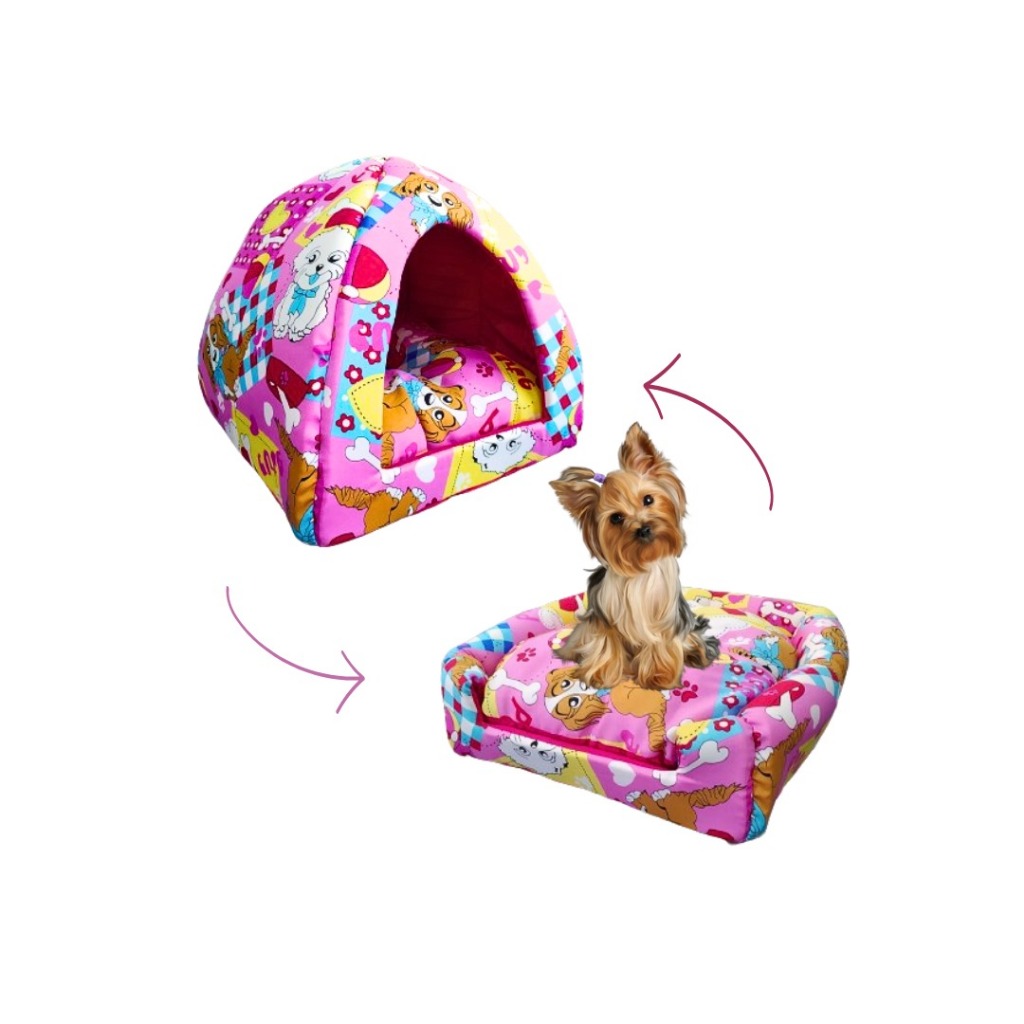 Cama Caminha Pet Oca Iglu Luxo Para Cachorro e Gato Cama Iglu 2 em 1 ...