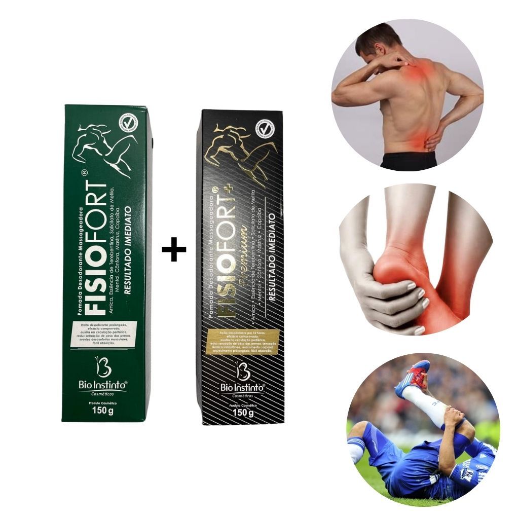 KIT Gel Massagem Fisiofort + Premium 150 Gramas | Shopee Brasil