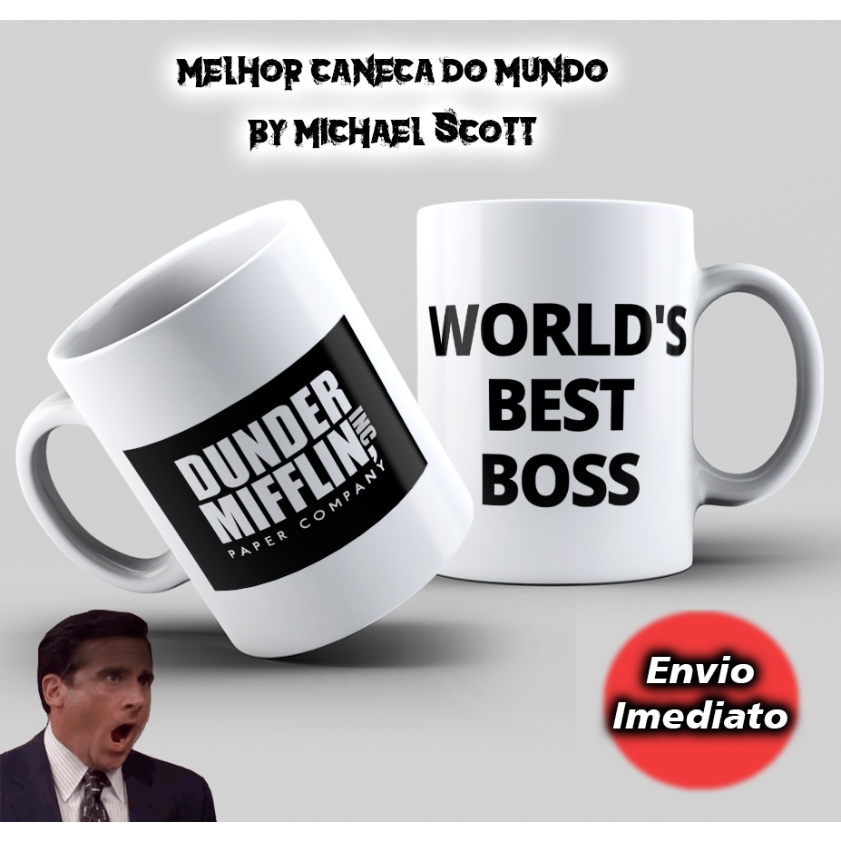 Caneca World's Best Boss The Office Personalizada O Melhor Chefe do ...