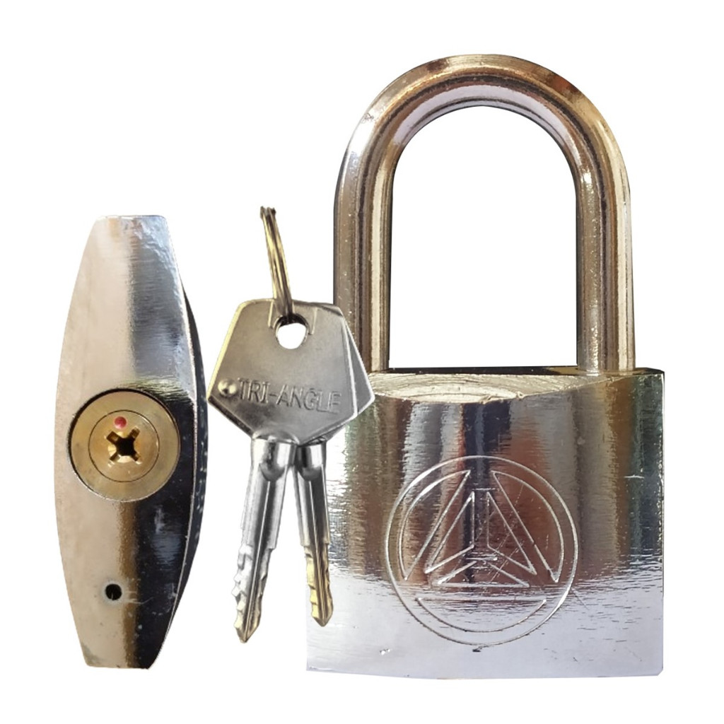 Cadeado chave tetra original 50mm triagle profissional resistente ...