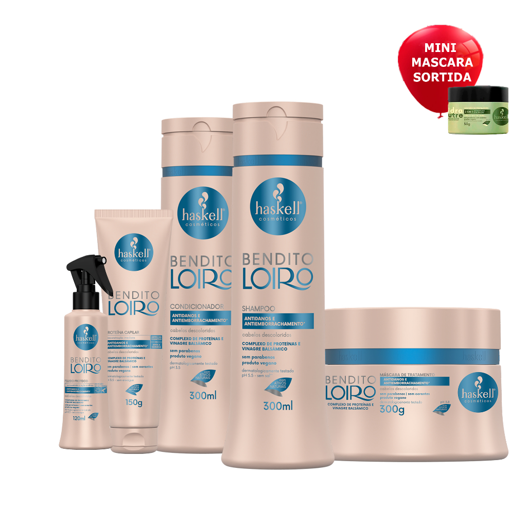 Kit Haskell Bendito Loiro Completo 300ml | Shopee Brasil