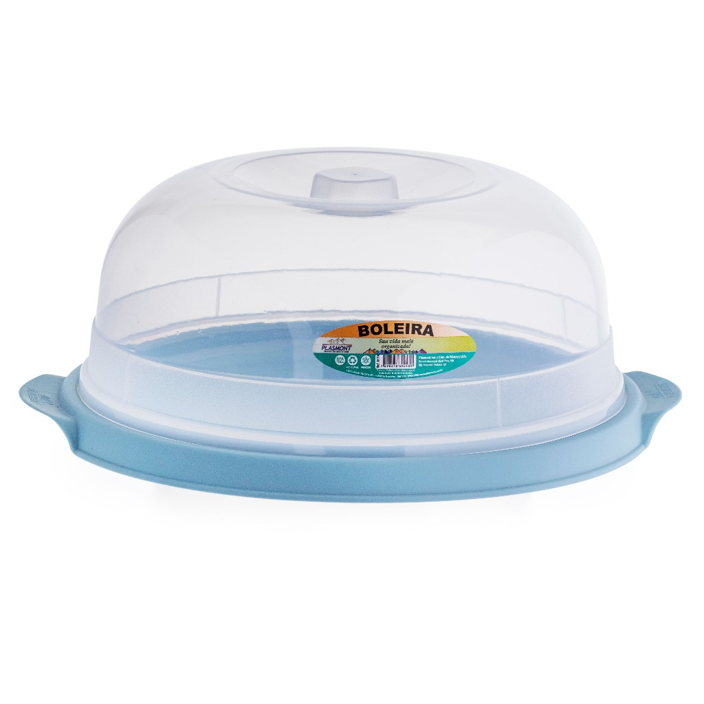 Boleira Azul com Tampa Transparente Multiuso BPA FREE | Shopee Brasil