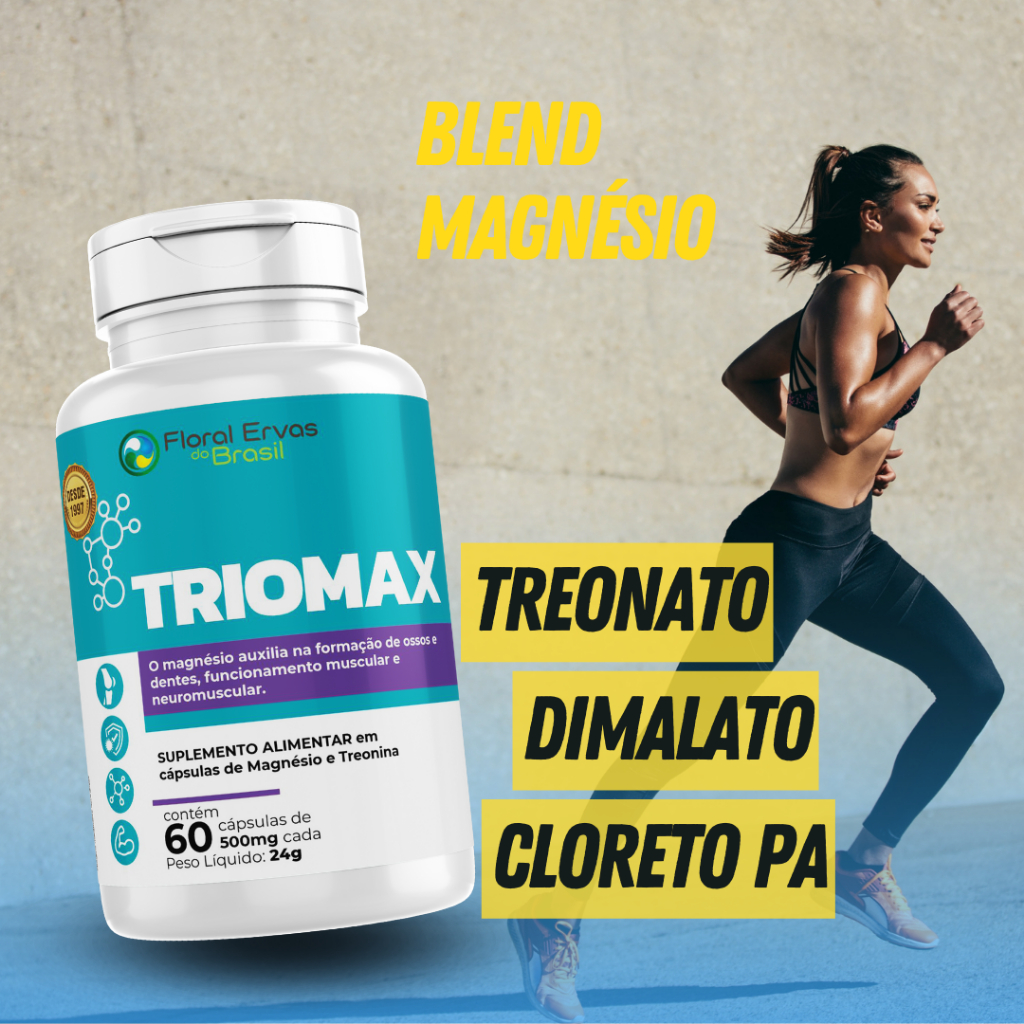 Triomax Bland Dimalato Treonato Cloreto PA Puro Concentrado 500mg ...