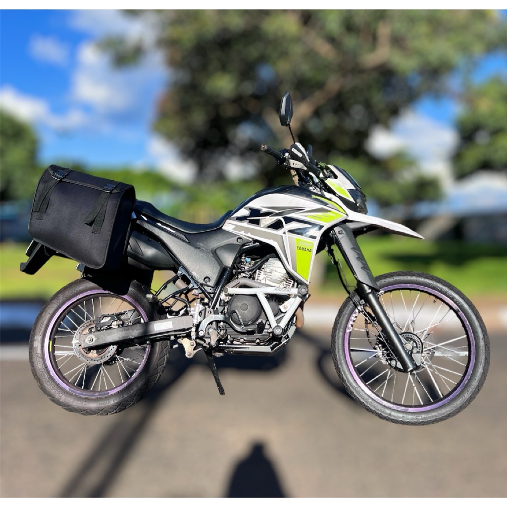 Bolsa Alforge Bau Lateral 60l Para Moto Honda Nxr 160 Bros Cor Preto ...