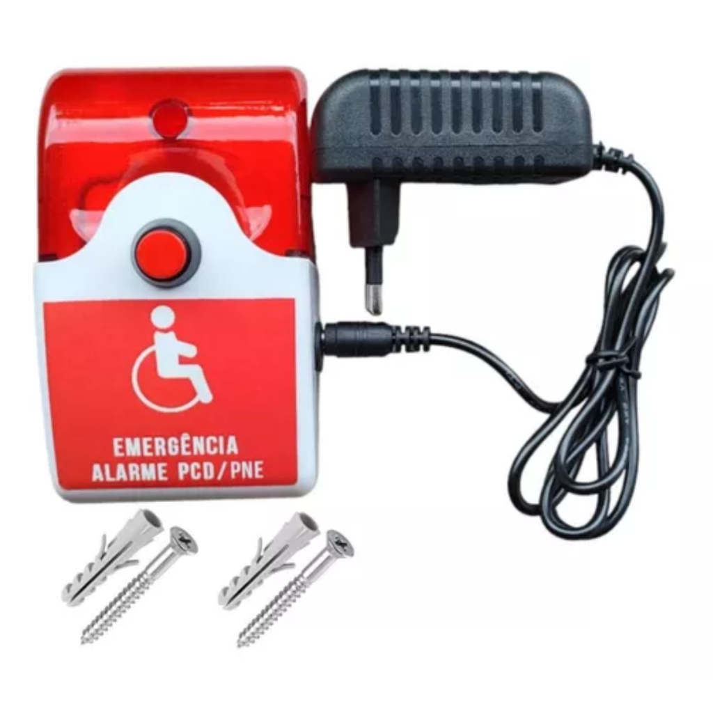 Alarme Audio Visual Banheiro Pcd/pne Com Fio (nbr9050) | Shopee Brasil