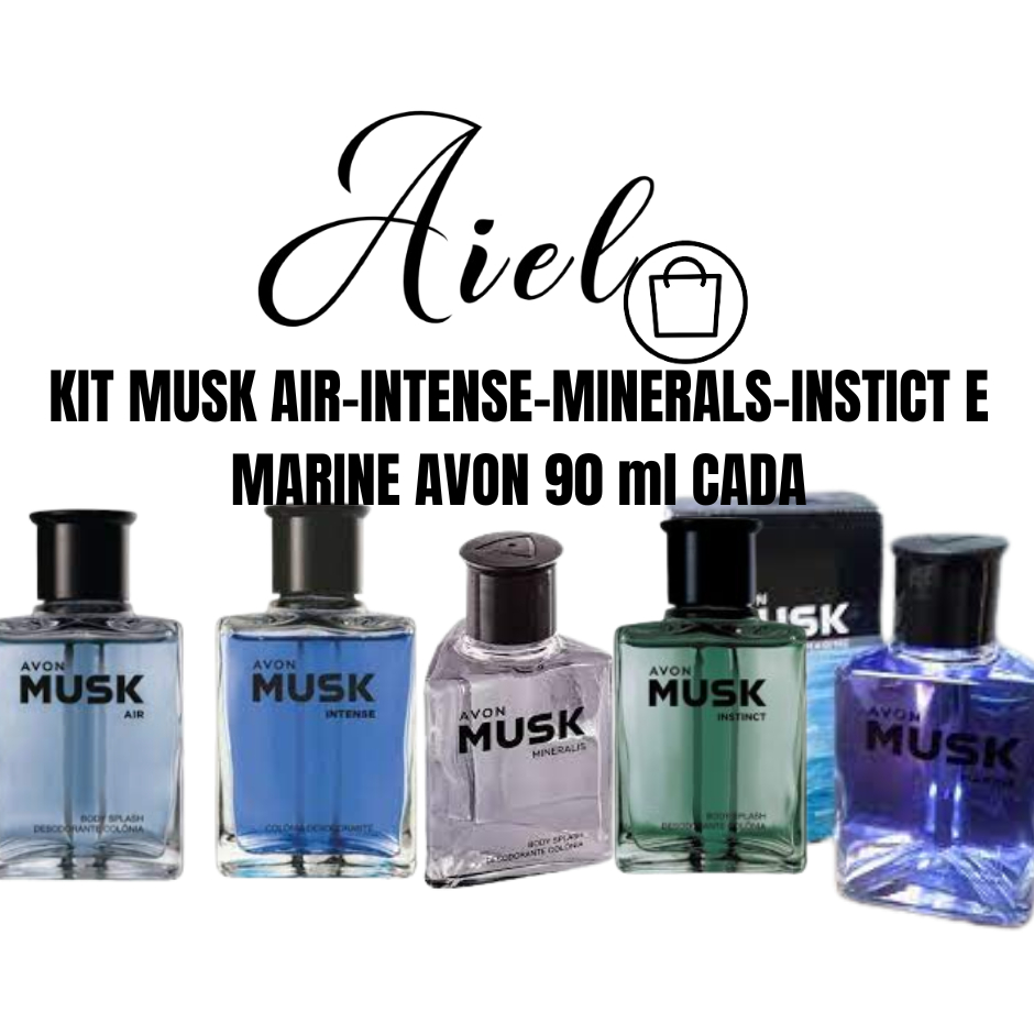 Perfumes Avon Musk Air- Intense- Instinct- Minerals e Marine Masculino ...