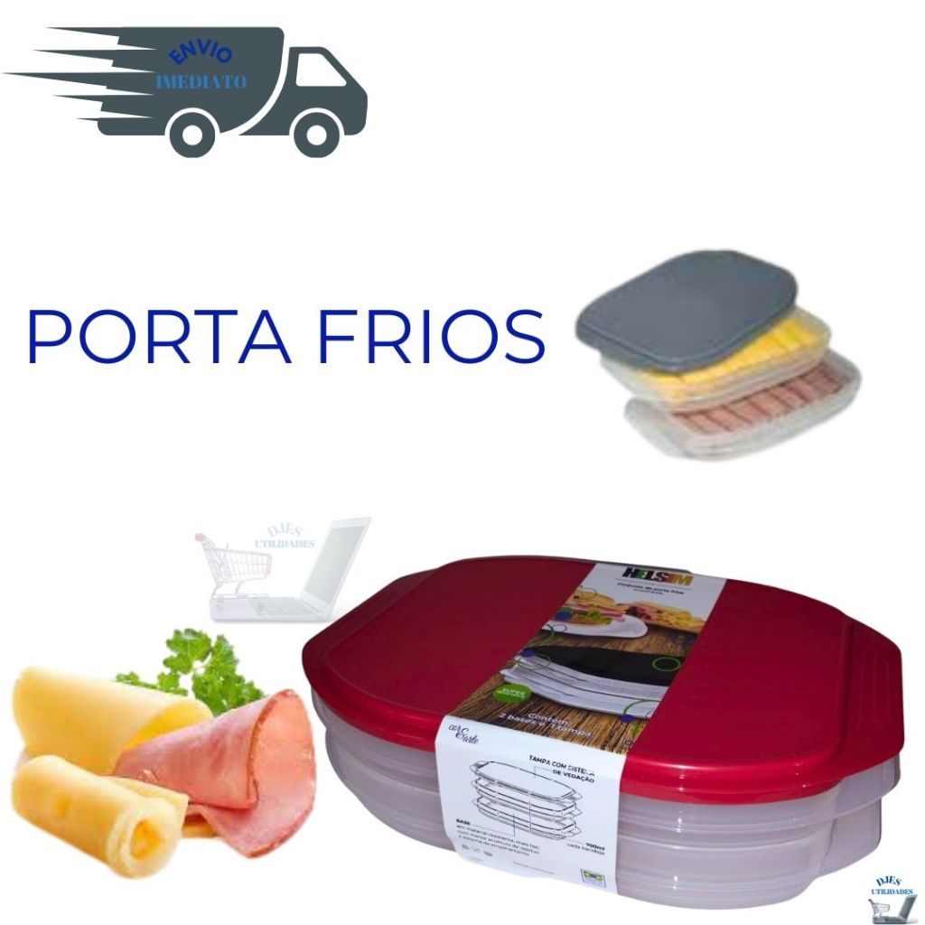 Conjunto de Porta Frios Empilhaveis Super Resistente Tampa com Vedação ...