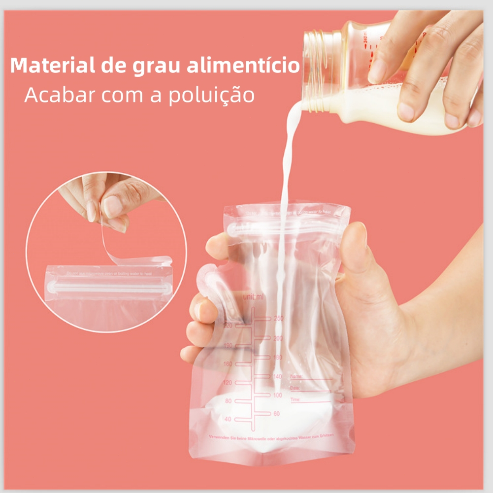 Saco de leite materno para armazenar leite materno saco protetor 200ml ...
