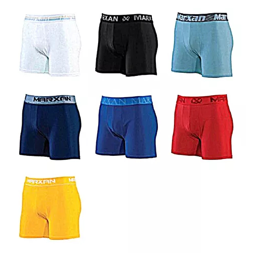 Kit 4 Cuecas Boxer Marxan Algodão Box Lisa Adutlo | Shopee Brasil