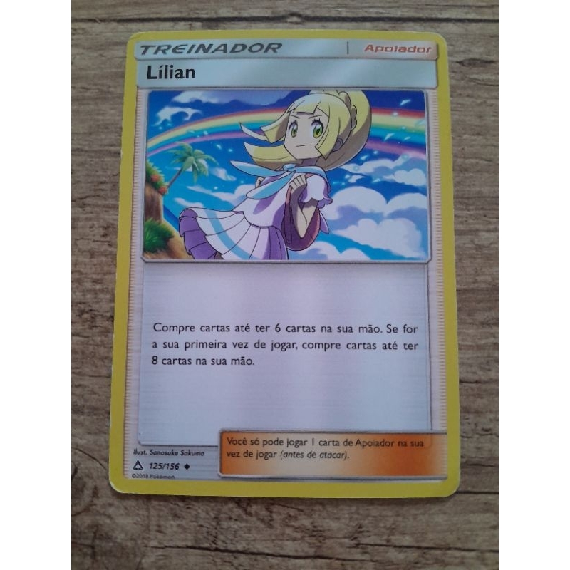 Carta Pokemon Treinador Lílian HP | Shopee Brasil