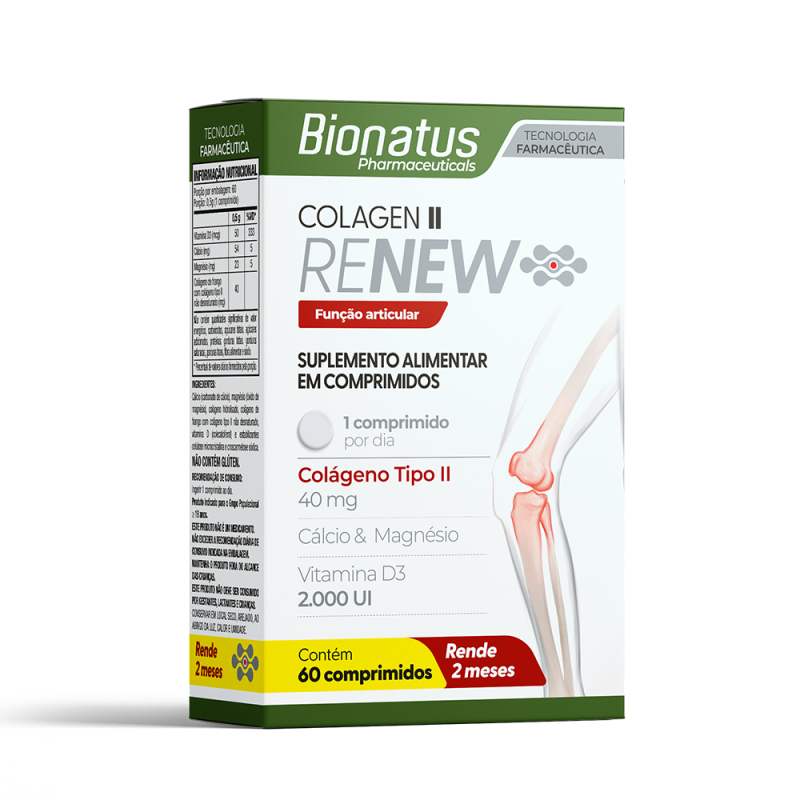 Colagen Renew Colágeno TIPO II 40mg 60 comprimidos | Shopee Brasil