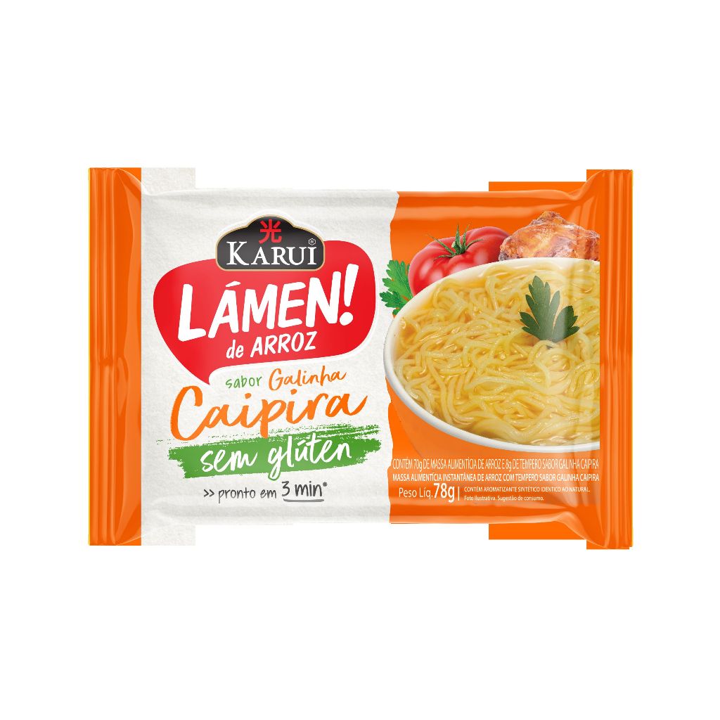 Lámen De Arroz Sem Glúten Karui Miojo Galinha Caipira 78g | Shopee Brasil