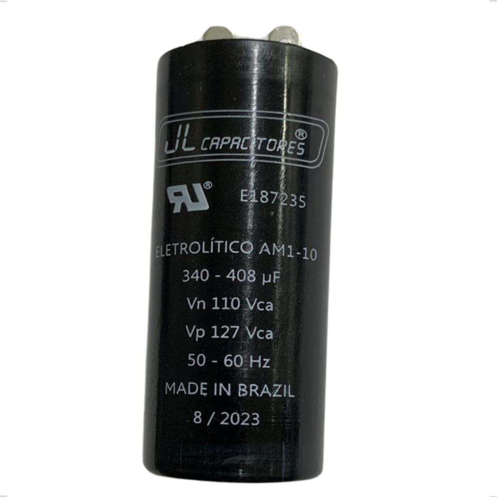 Mini Capacitor Eletrolítico 340 408 uf 110V - Marca JL Capacitores ...