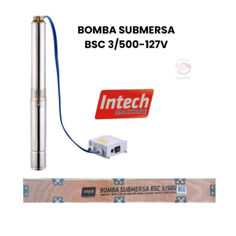 Bomba submersa Caneta BSC3/500 110V Intech Machine | Shopee Brasil