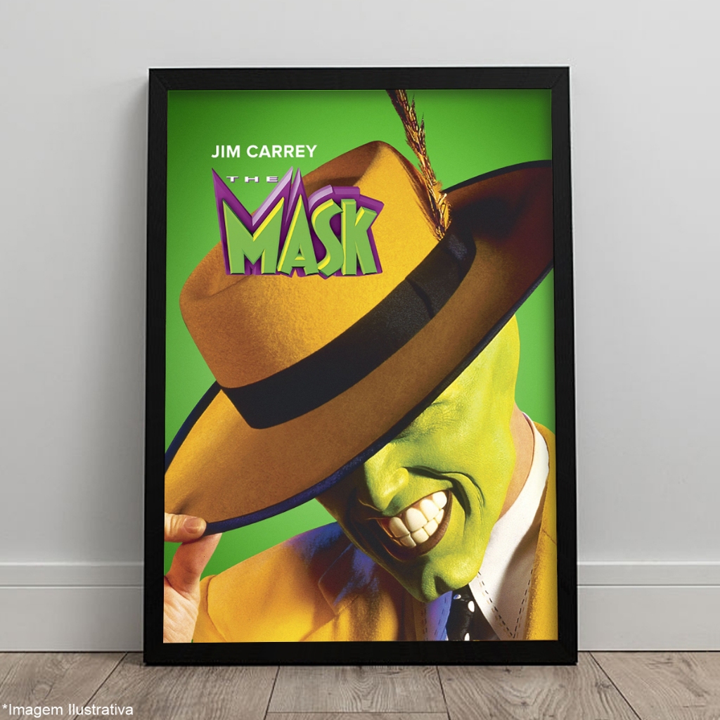 Quadro O Máskara 1994 Filme The Mask Clássico Jim Carrey Pôster C ...