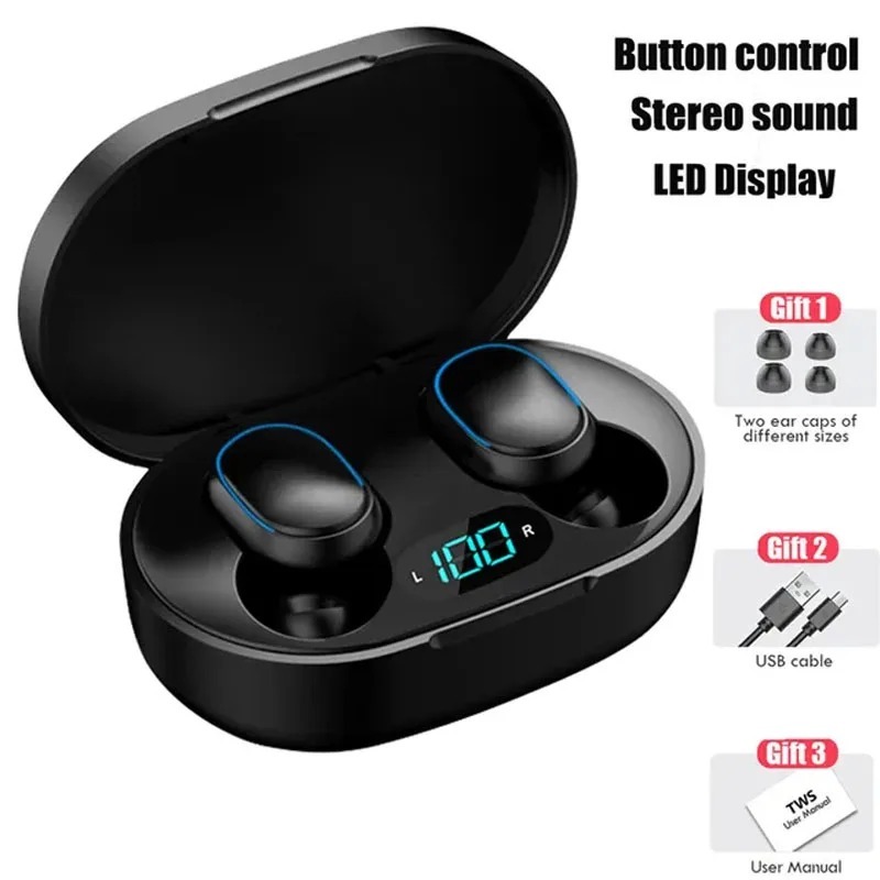 Fone de ouvido sem fio bluetooth E7S TWS com case de carregamento ...