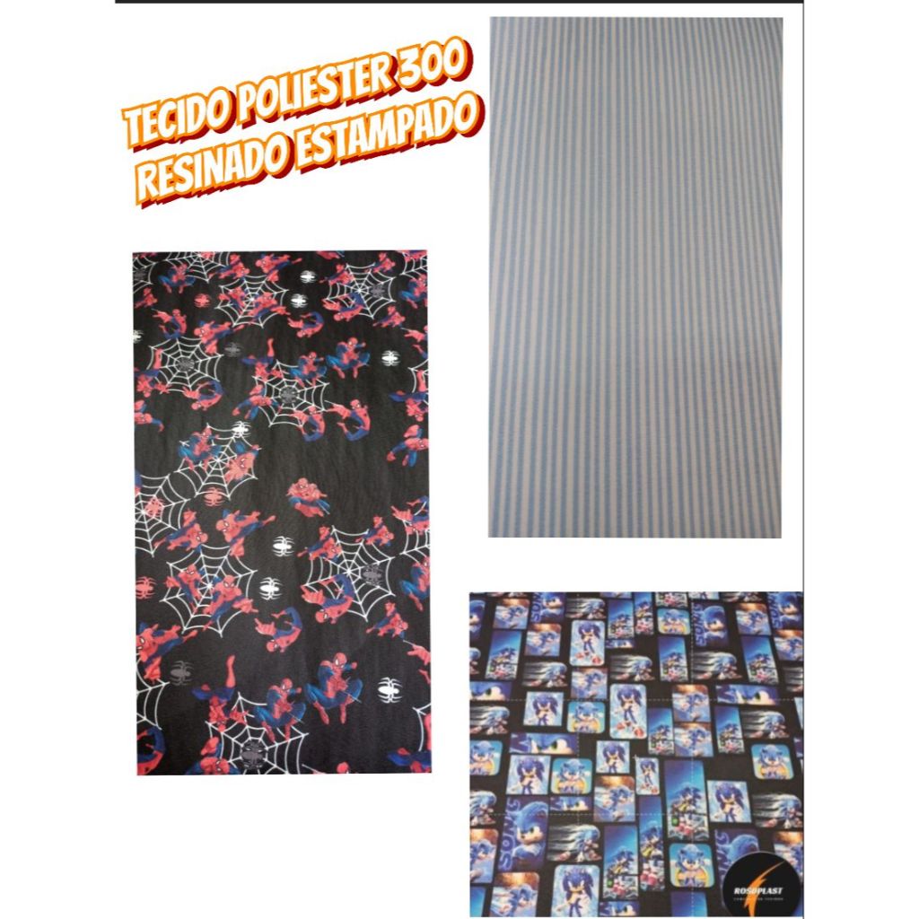 Tecido Poliéster 300 Resinado Estampado | Shopee Brasil