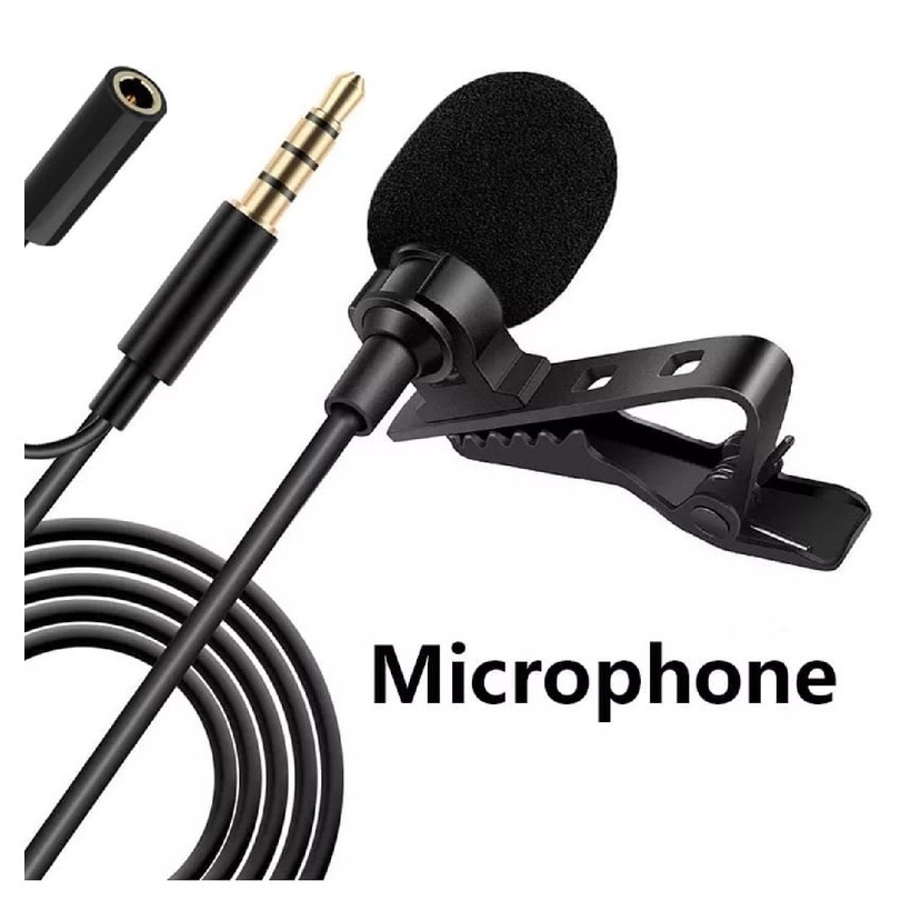 Microfone De Lapela com adaptador p2 femea Para Celular Smartphone ...