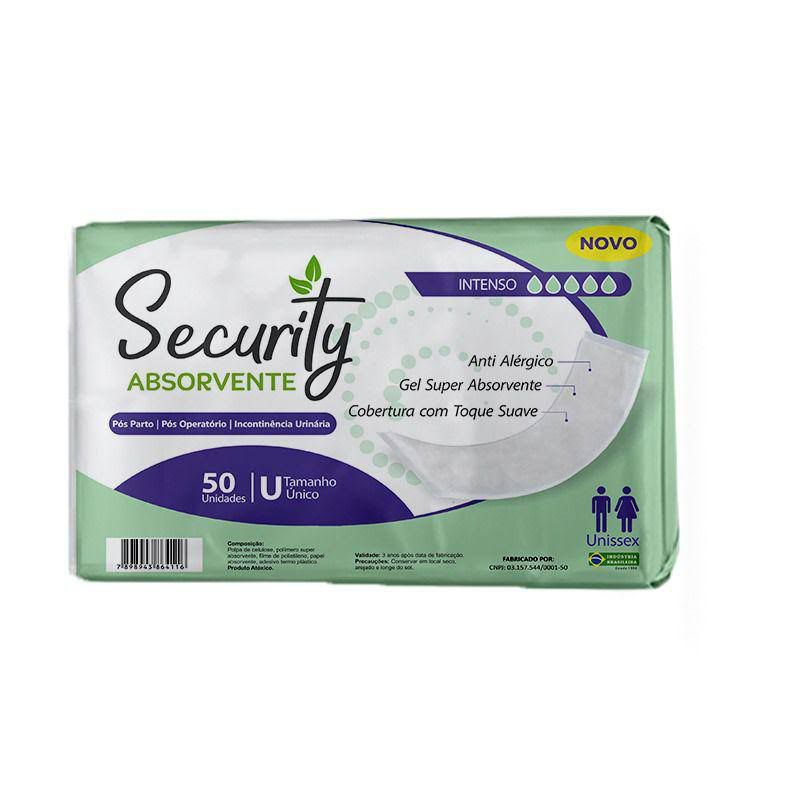 Absorvente Security pacotes c/50 unidades cada | Shopee Brasil