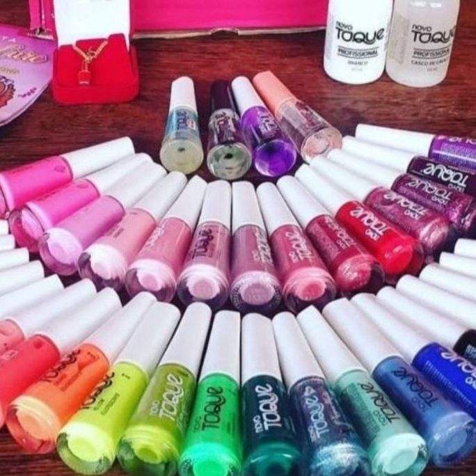 NOVO TOQUE: Kit com 10 Esmaltes em Cores Variadas | Shopee Brasil