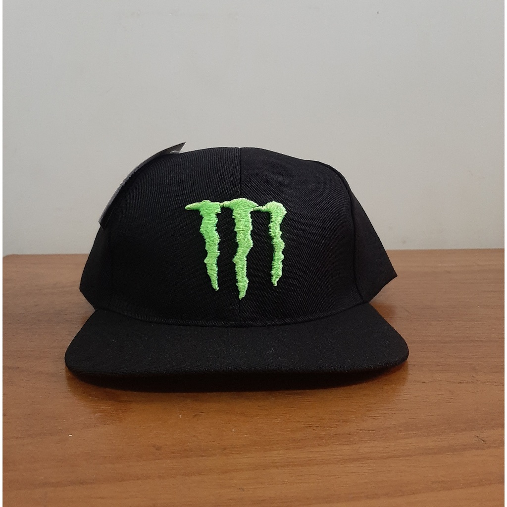 Boné Aba Reta Energético Monster - Cor Preta / Skatista - Unissex ...