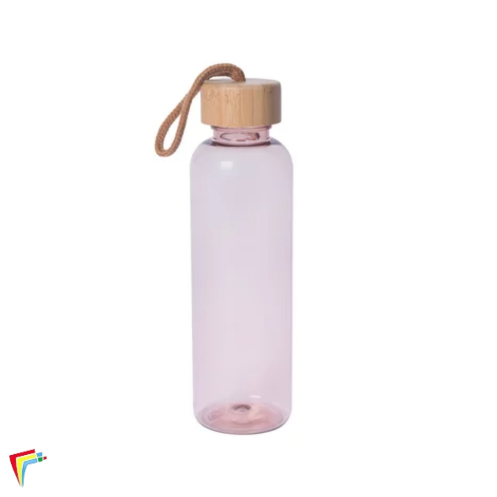 Garrafa Squeeze Rose Com Tampa de Bambu de R$ 500ml | Shopee Brasil