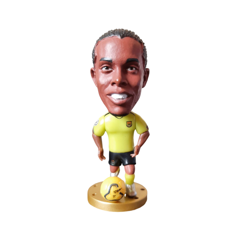 Mini Craque do Ronaldinho Gaúcho Barcelona Soccerwe Boneco Miniatura ...