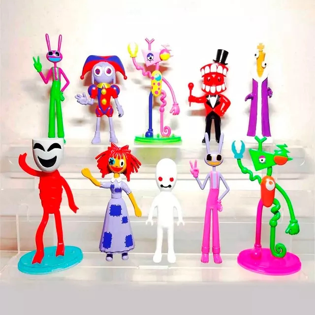 Kit 7 ou 8 Miniaturas do Circo Digital - Pomni, Jax, Caine, Raghata ...