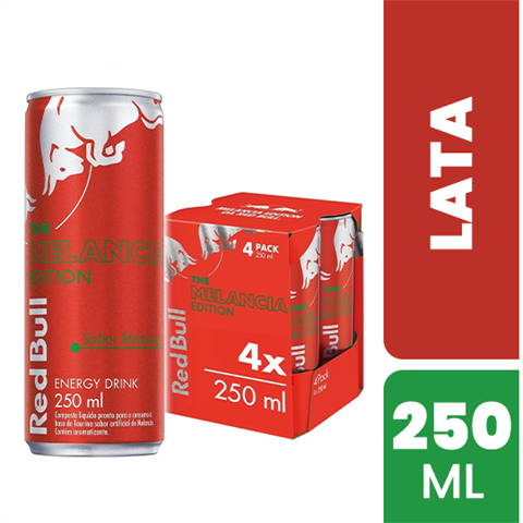 Red Bull Energy Drink Summer Watermelon Pack com 4 Unidades 250Ml ...