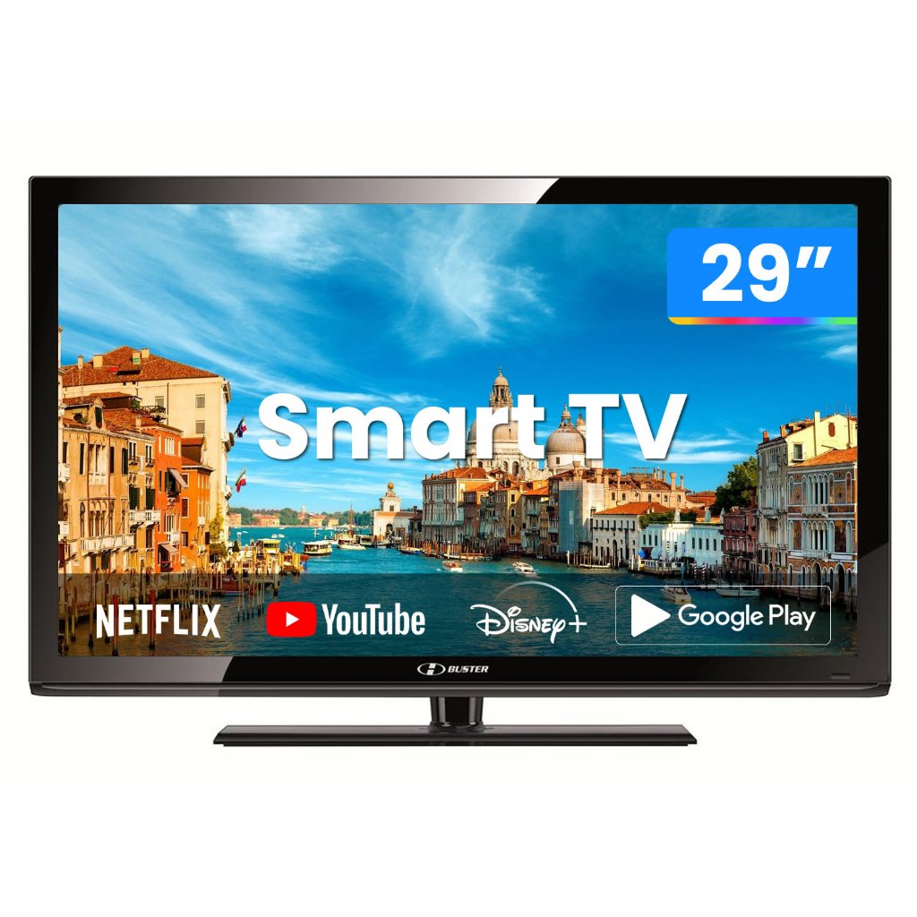 SMART TV LED 29" BUSTER HD COM CONVERSOR DIGITAL INTEGRADO ANDROID | Shopee Brasil