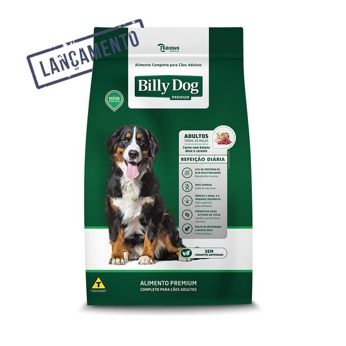 Ração Billy Dog Refeição Diária Carne - 15Kg NUTRIDANI | Shopee Brasil