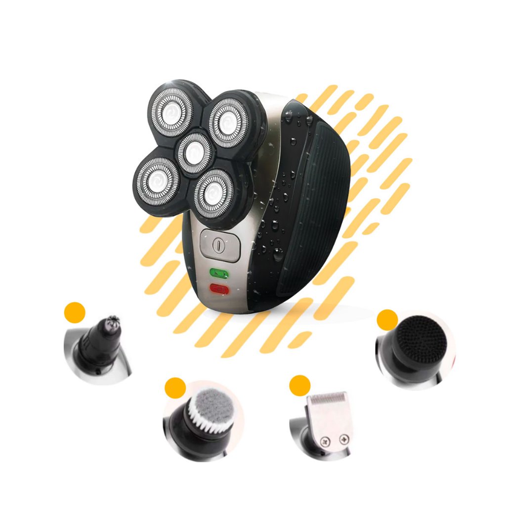 Barbeador Kit Aparador 5 em 1 Multifuncional Barba Cabelo Bigode Nariz ...