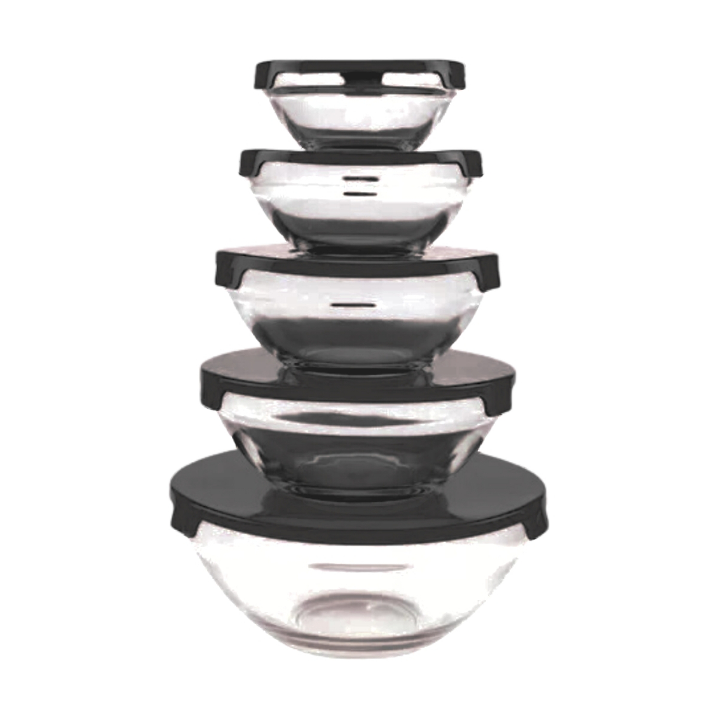 Kit Conjunto De Potes 3 ou 5 Peças Vidro Resistente Organizadores De ...