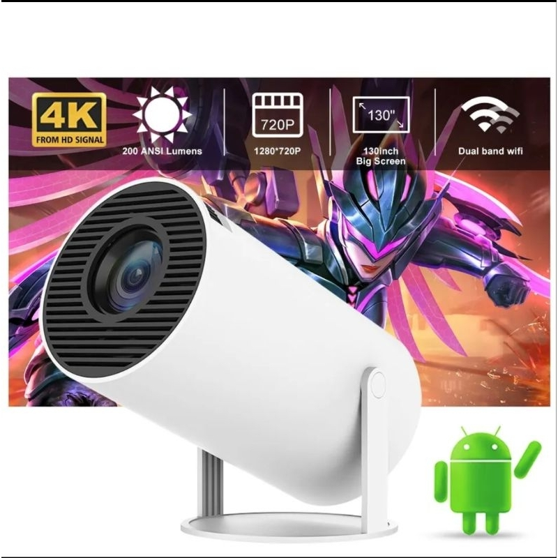 Projetor HY300 Wi-fi Lançamento Portátil com Android 11 USB HDtv ...