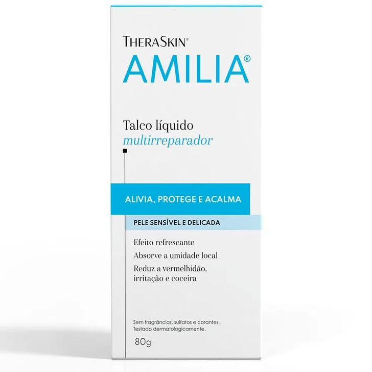Talco Líquido Multirreparador Amilia TheraSkin 80g | Shopee Brasil
