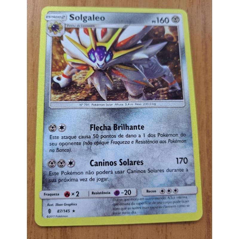 Card Pokémon Solgaleo Foil original e nova | Shopee Brasil