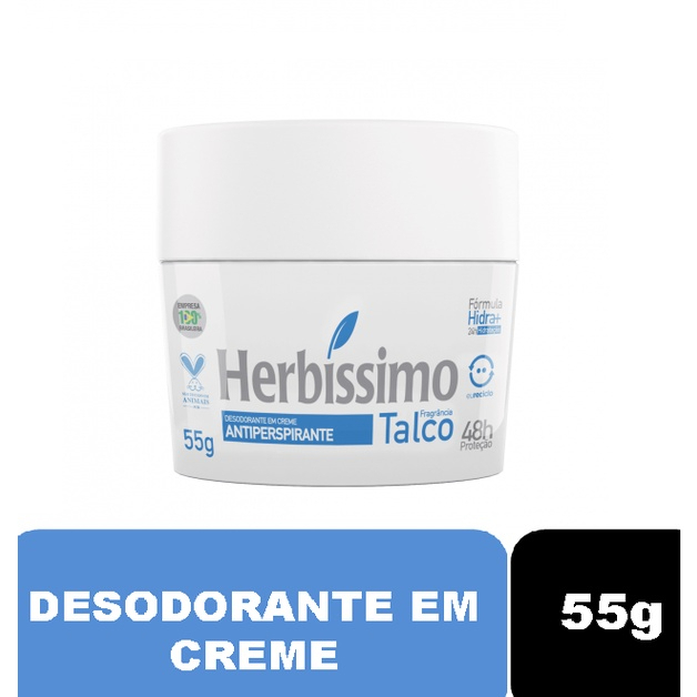 Desodorante Creme Herbissimo Talco 55g | Shopee Brasil