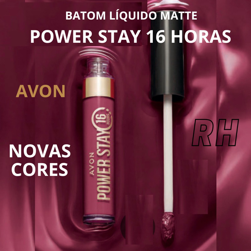 Batom Power Stay 16H Avon Líquido Novas Cores. | Shopee Brasil