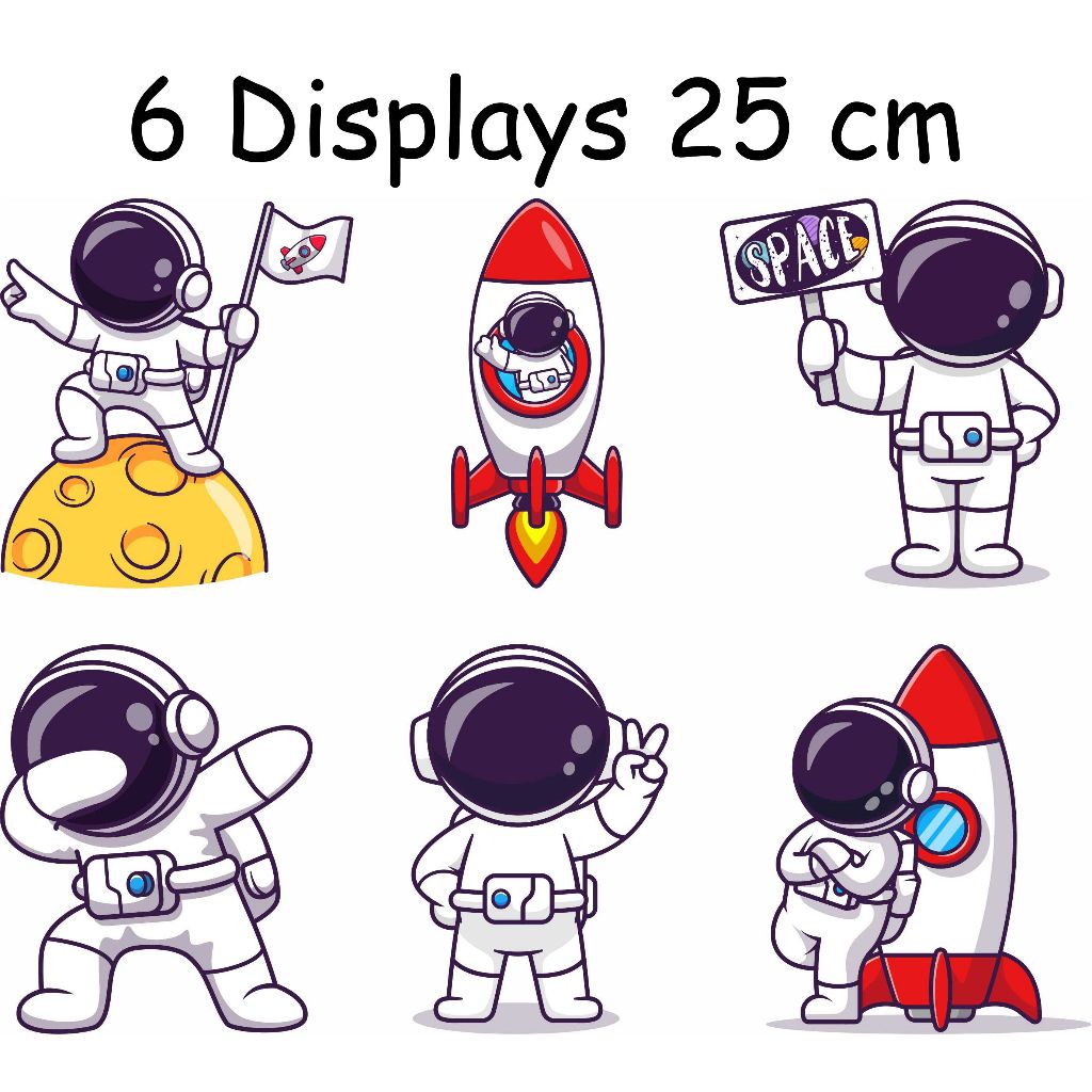 Display Astronauta display de mesa em MDF com 25cm | Shopee Brasil