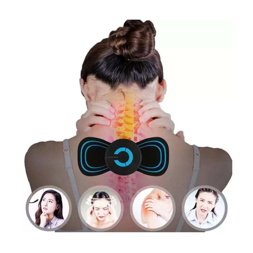 Massageador com Eletroestimulação Muscular Recarregável para Dor Costas ...