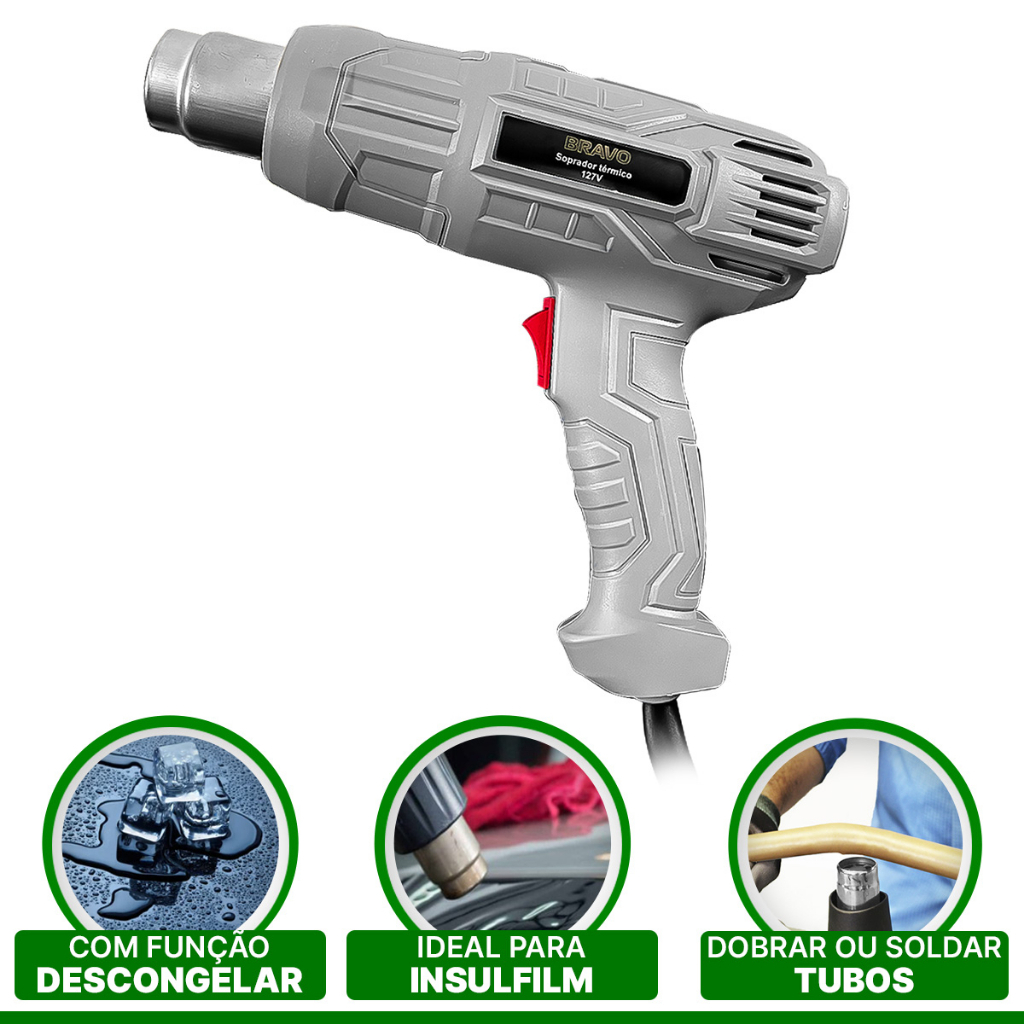 Soprador Térmico Profissional De Ar Quente Bravo 110v - 1500w / 220v ...