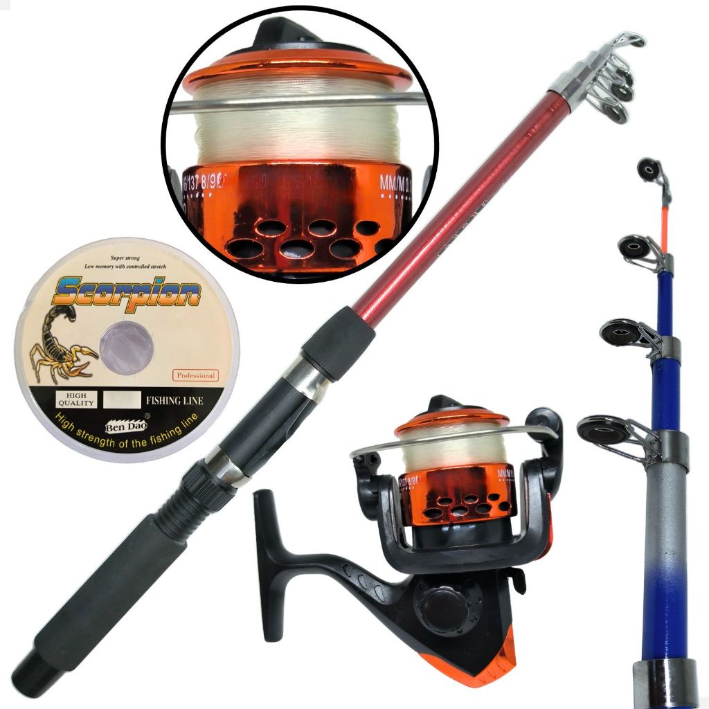Kit Vara De Pesca Fibra De Vidro 1,80 Metros 6,5kg E Molinete Com Linha Completo Barato ...