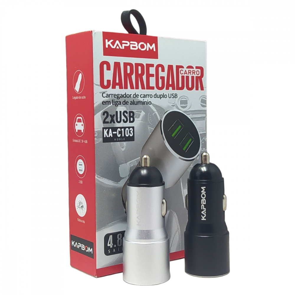Carregador veicular 5v-4.8A Ka-c103 | Shopee Brasil