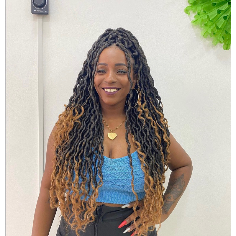 GODDESS LOCS B - FASHION BRAID - Cabelo Dread CROCHET BRAIDS Orgânico ...