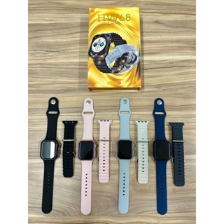 HW68 Mini Relógio Smartwatch 41mm Série 8 Duas Pulseira Fina e Delicada ...